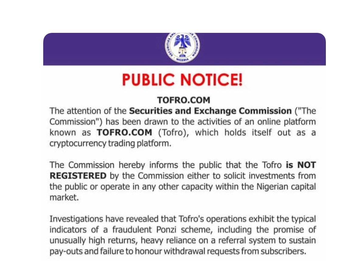 Attention: Securities and Exchange Commission (SEC) has been drawn to ...